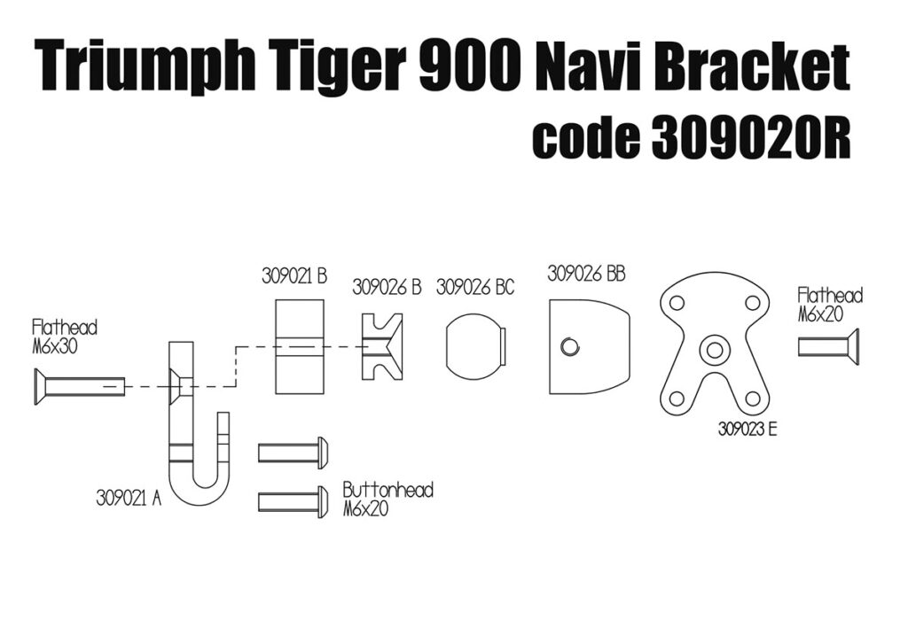 Mobile and Navigator Supports for Triumph Tiger 900 & 850 Sport 2020 ...